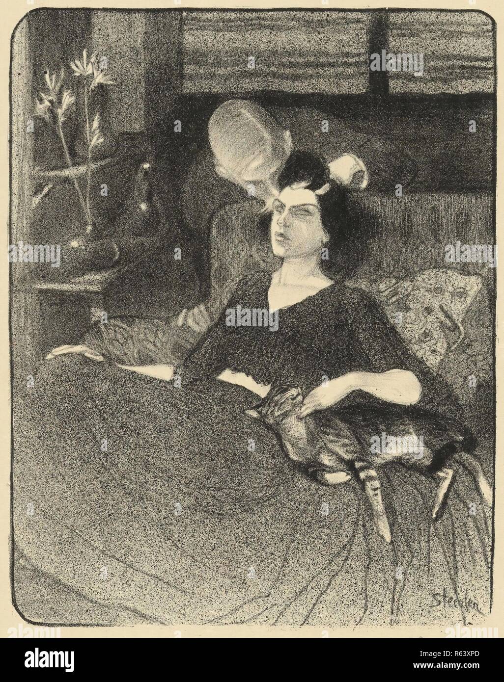 La volupté (Volupté). Dimensions : 50,1 cm x 32,2 cm, 19,4 cm x 15,1 cm ...