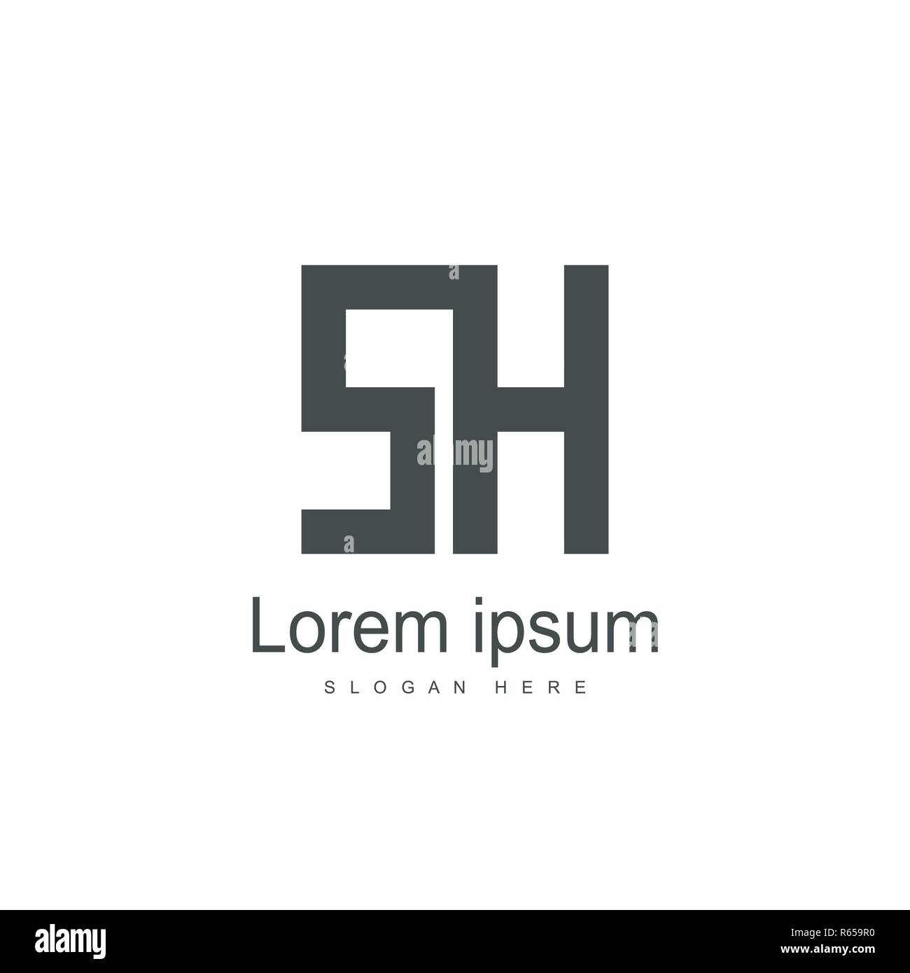 SH Lettre logo design. Lettre modèle logo initial Image Vectorielle ...
