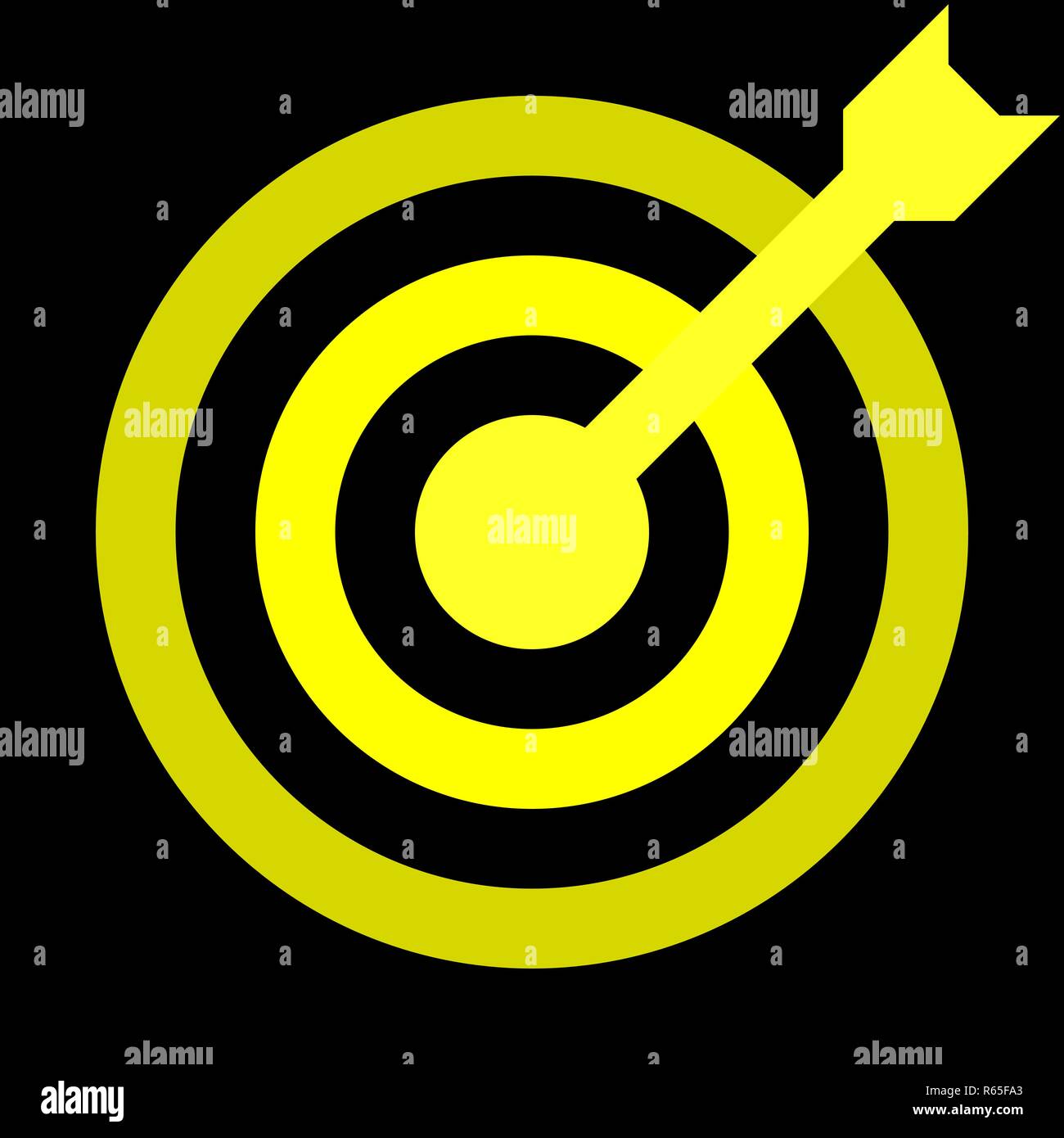 Cible Signer - tons jaune transparent avec dart, isolé - vector ...