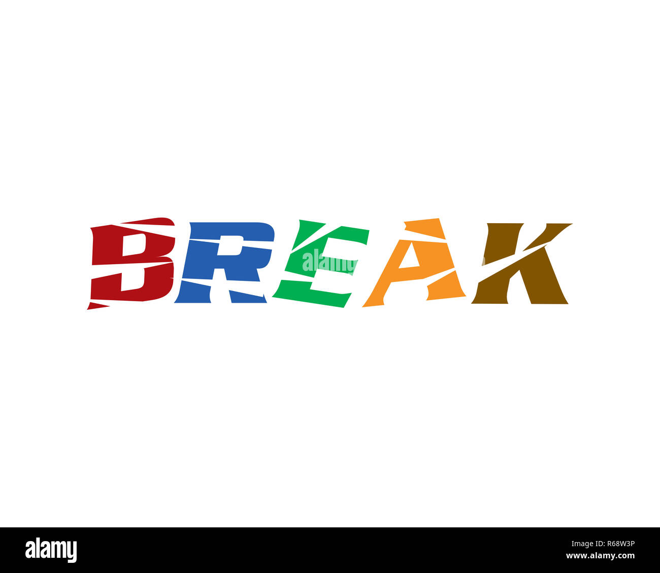 Logo lettre de rupture Photo Stock - Alamy