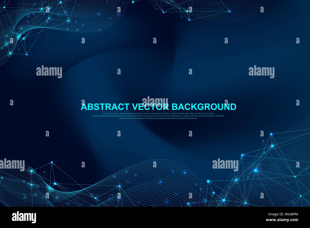 Abstract background plexus connectés avec lignes et points. Effet ...