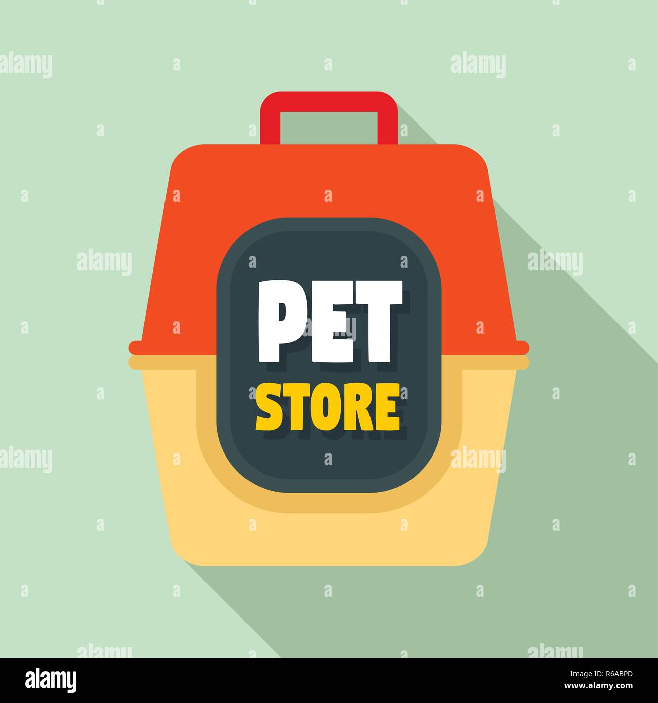 Boîte de pet store logo. Télévision illustration de boîte de pet store ...