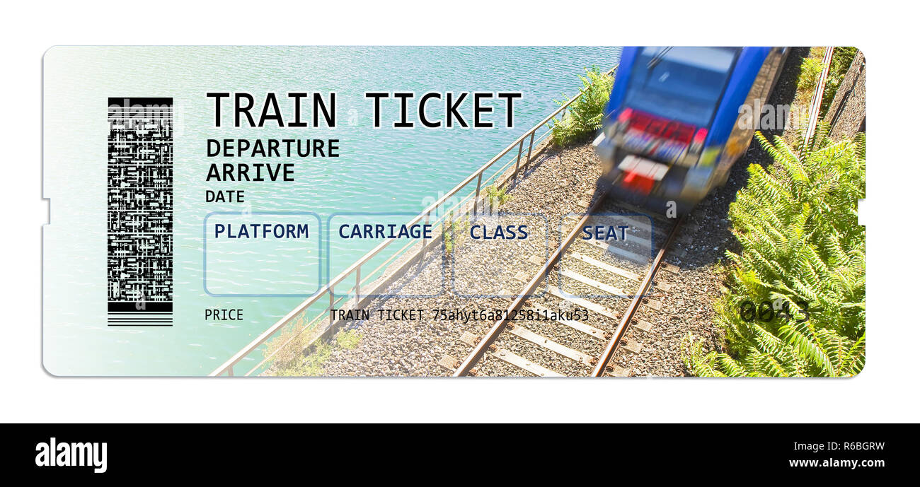 Billet de train Banque d'images détourées - Alamy