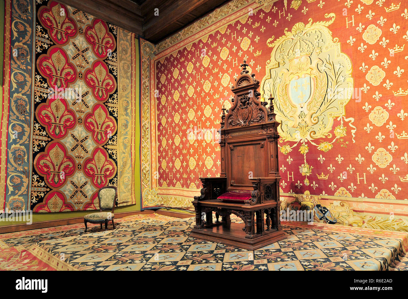 Intérieur du Château de Chambord Château Royal français médiéval de ...