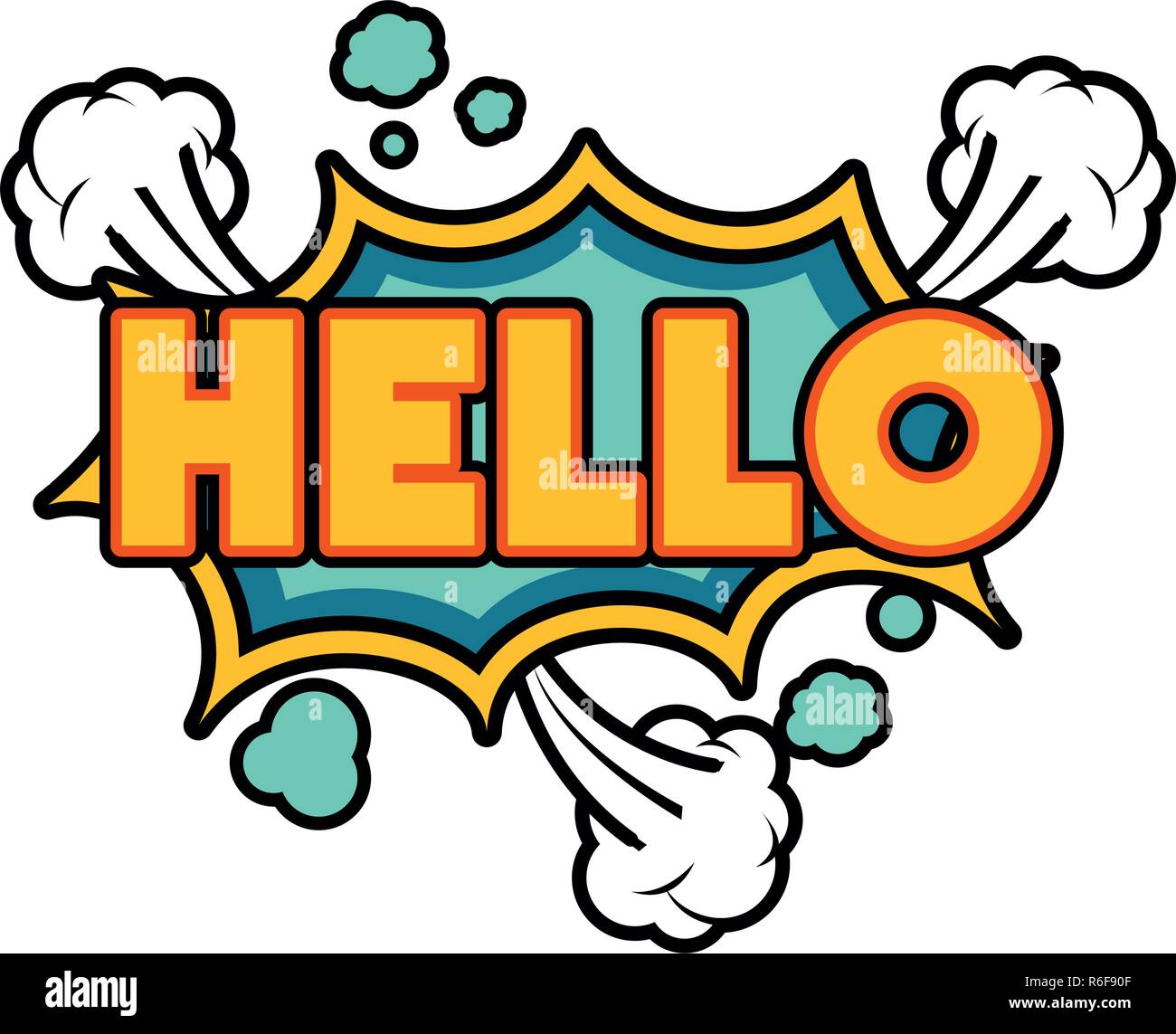 Hello In Bubble Speech Banque d'image et photos - Alamy