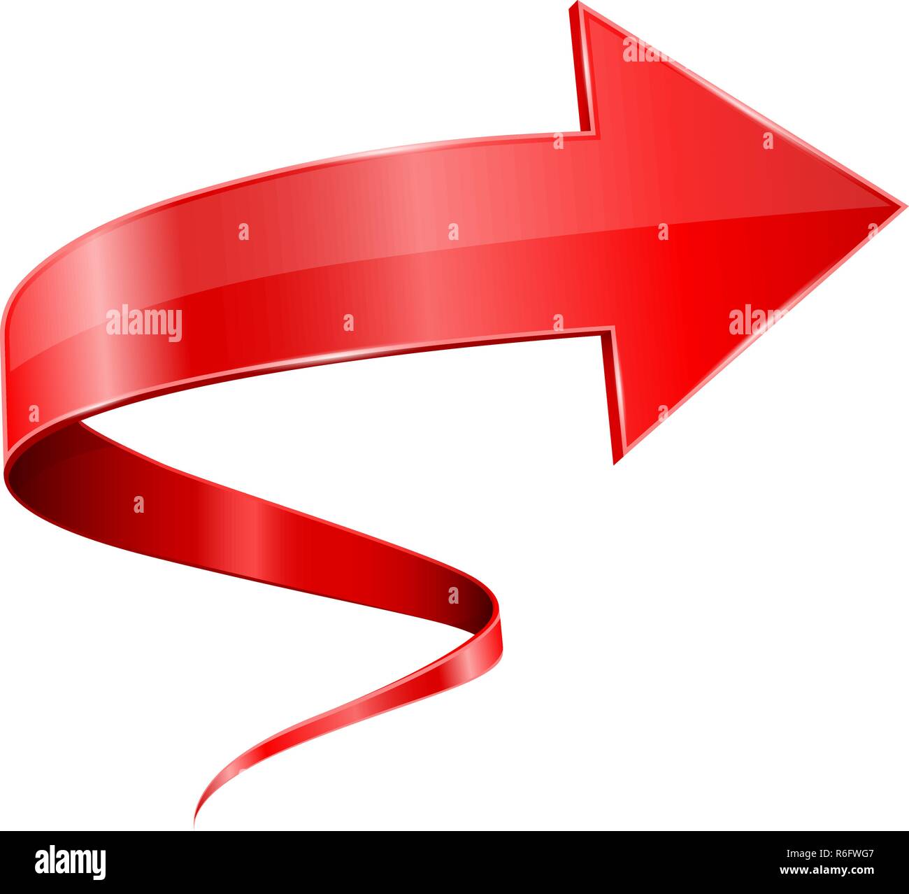 3d rouge flèche. L'icône web spirale Image Vectorielle Stock - Alamy