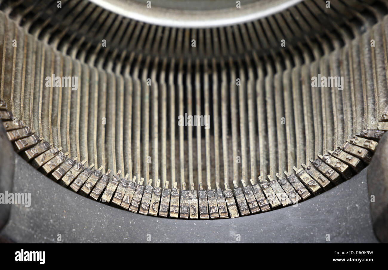 Ancienne police machine à écrire Photo Stock - Alamy