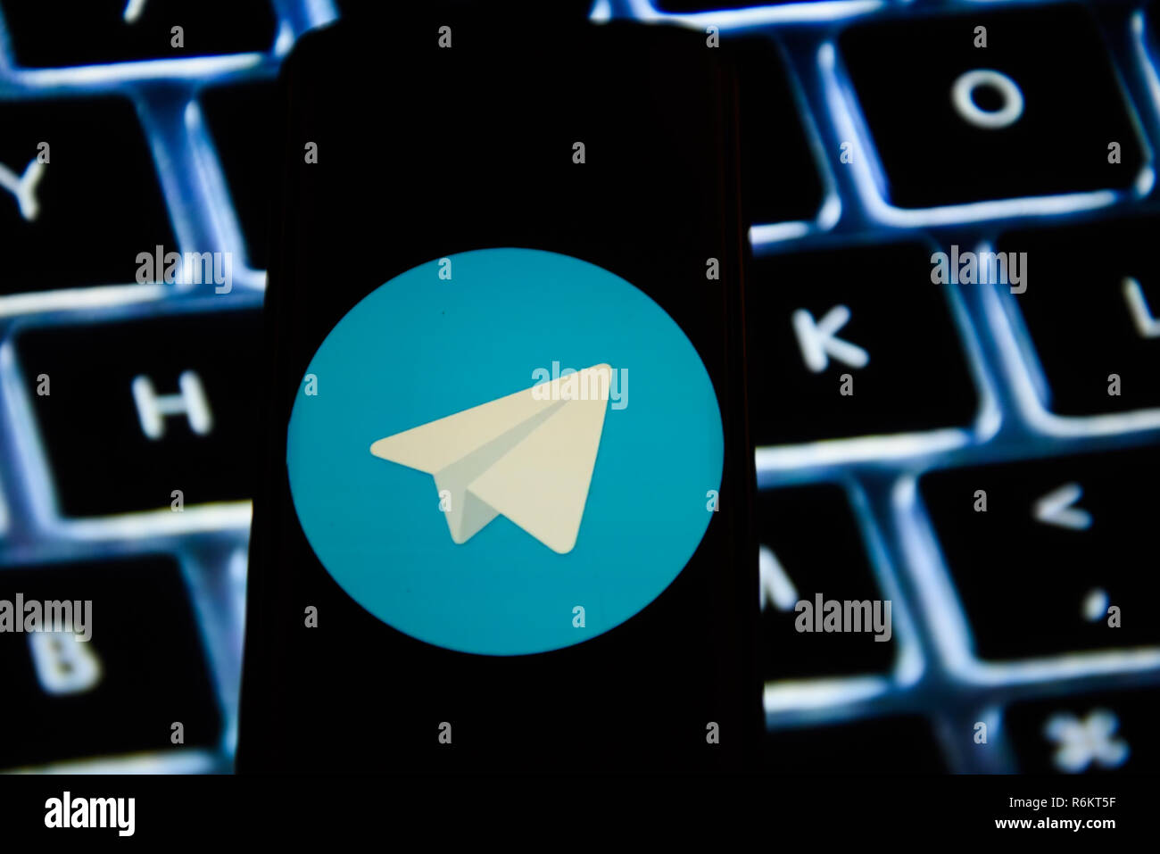 Telegram logo Banque de photographies et d’images à haute résolution ...