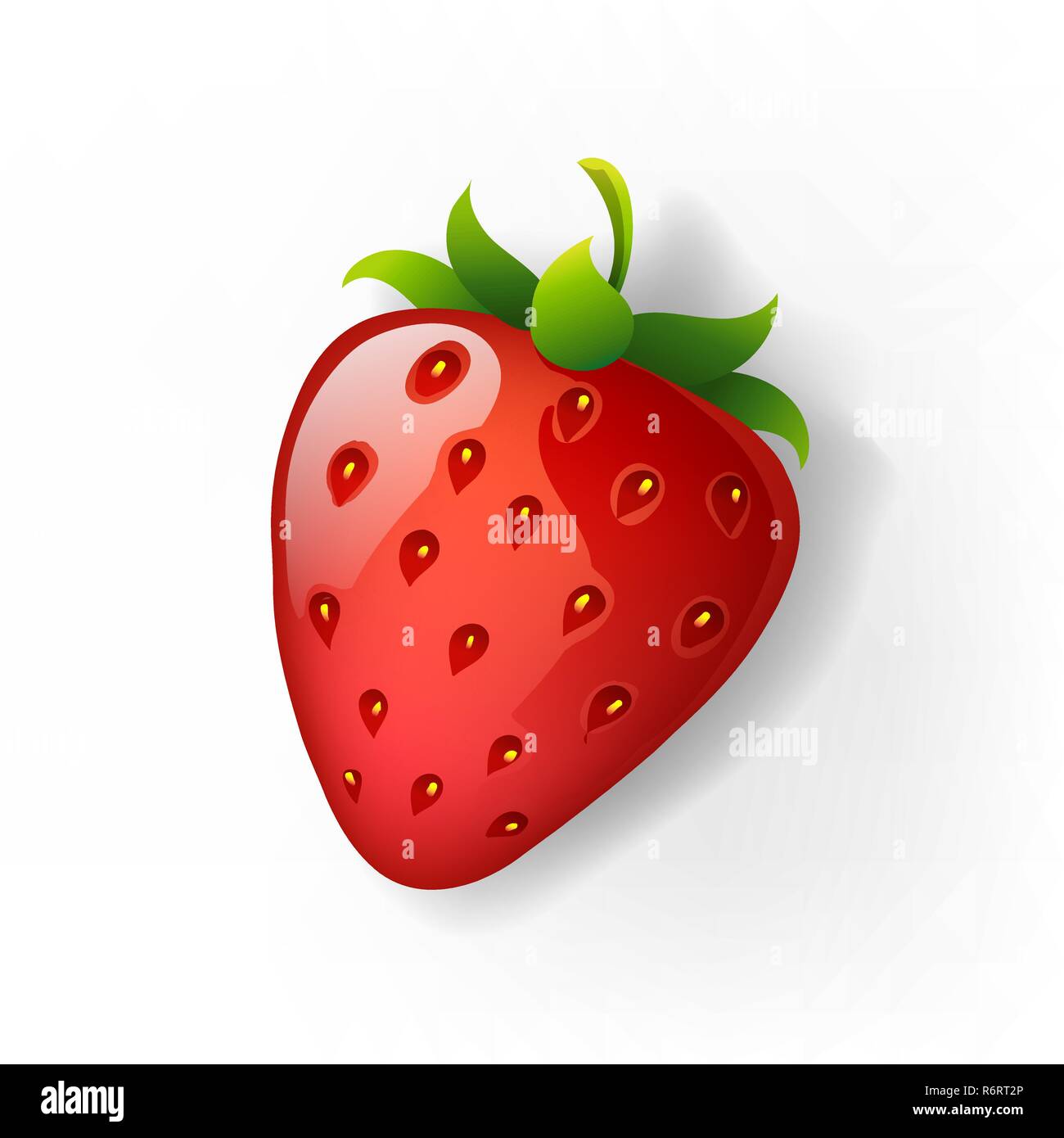 Fraise fruit cartoon illustration Banque d'images vectorielles - Alamy
