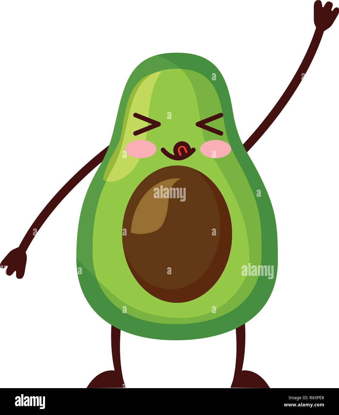 Kawaii Cute Happy Avocado Fruit Banque d'image et photos - Alamy