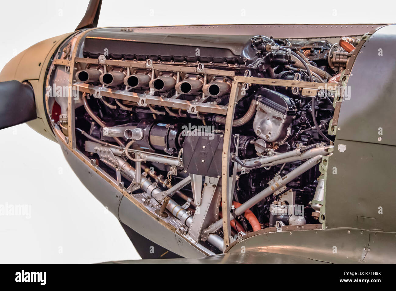 V 12 moteur d'avion à piston Banque de photographies et d’images à ...