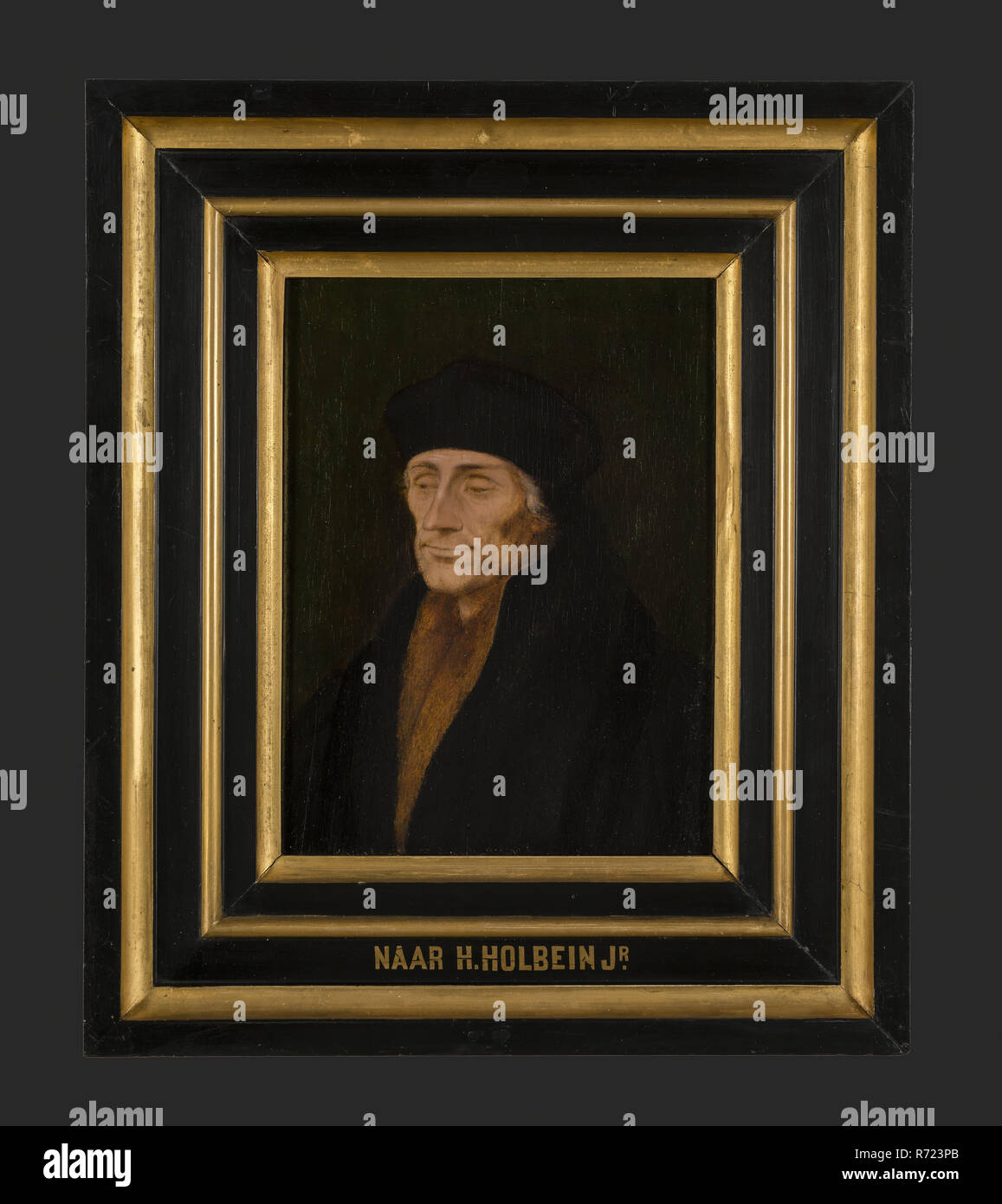 Après : Hans Holbein de Jonge, Portrait d'Érasme, peinture avec l'huile ...