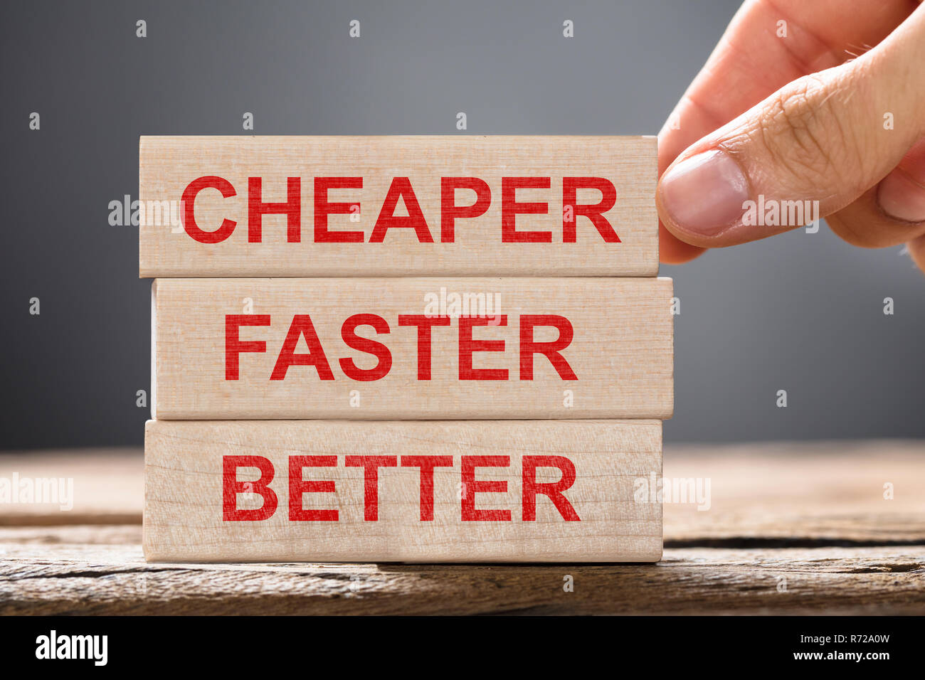 Faster better cheaper Banque de photographies et d’images à haute ...