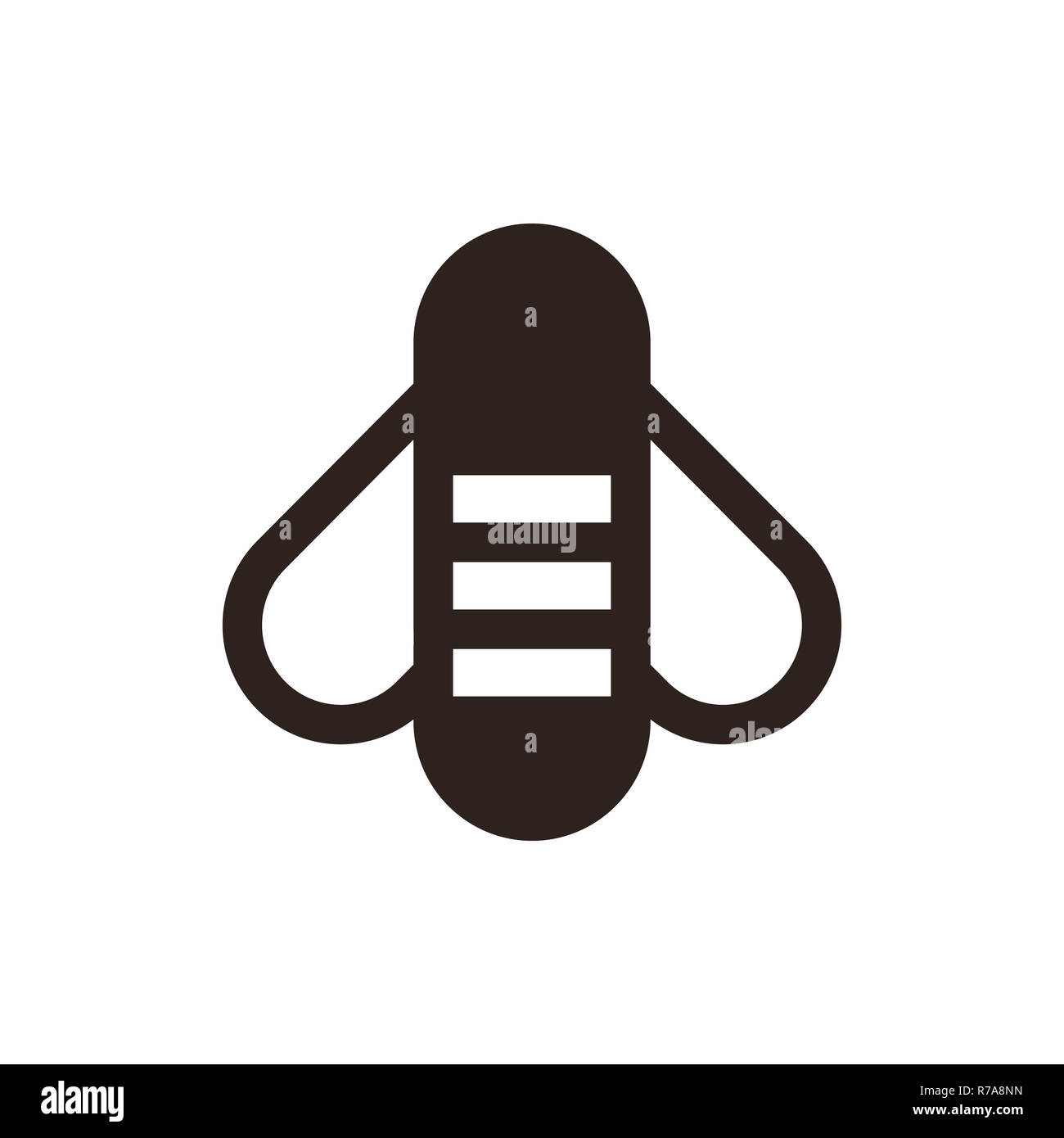 L'icône d'abeilles isolé sur fond blanc. Symbole de l'apiculture Photo ...