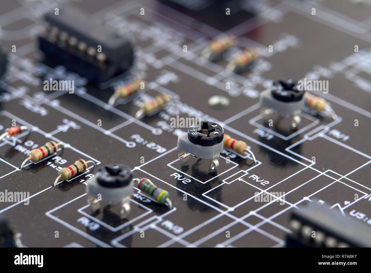 Détails du circuit électronique Photo Stock - Alamy