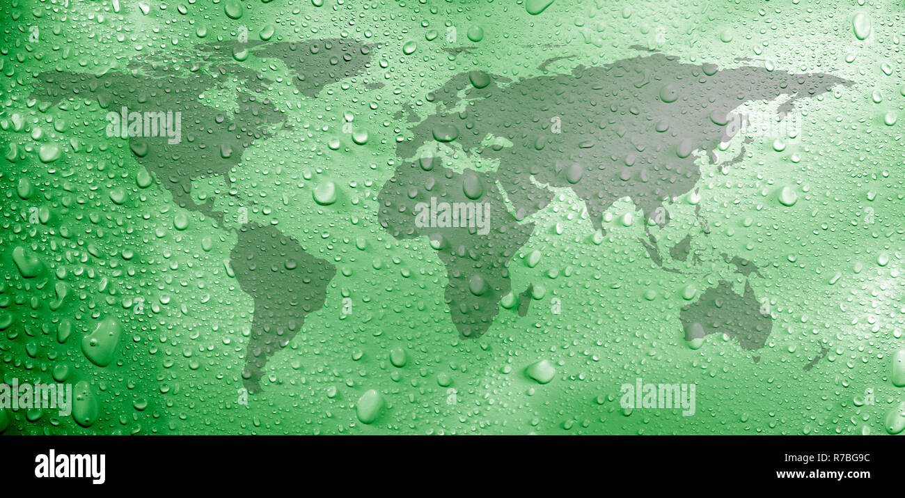 Carte du monde verte Banque de photographies et d’images à haute ...