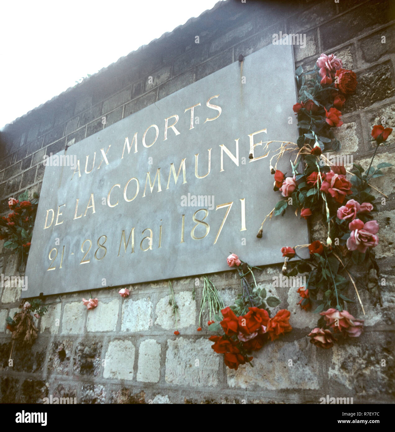 Le Mur De Fédérés Mur Des Communards Est Représenté Sur Le Père