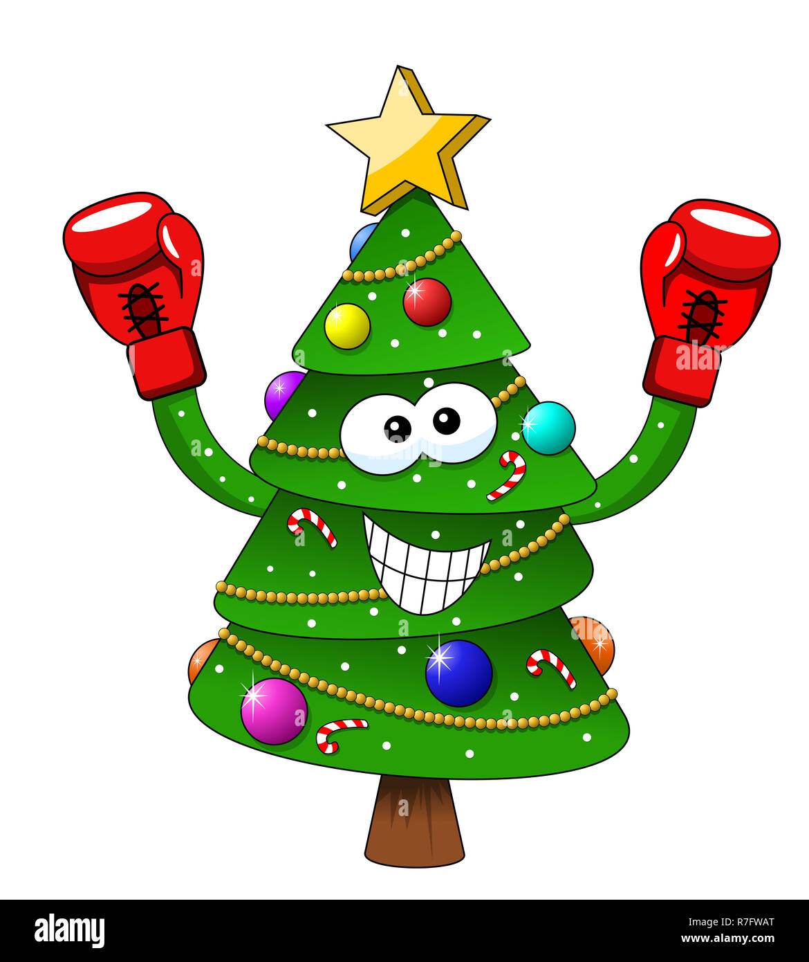 Sapin de noel dessin animé Banque de photographies et d’images à haute ...