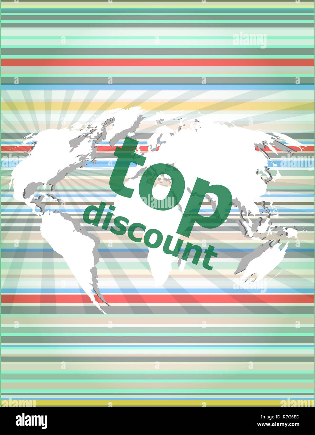 Top mot d'escompte sur l'écran tactile numérique. concept de référence ...