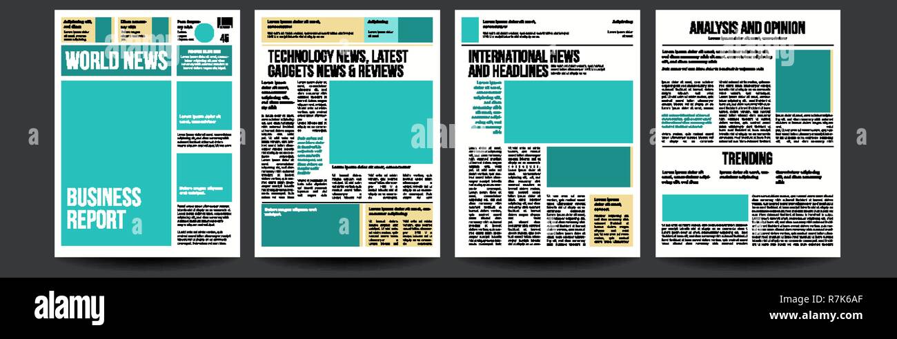 Colonnes de journaux Banque d'images vectorielles - Alamy