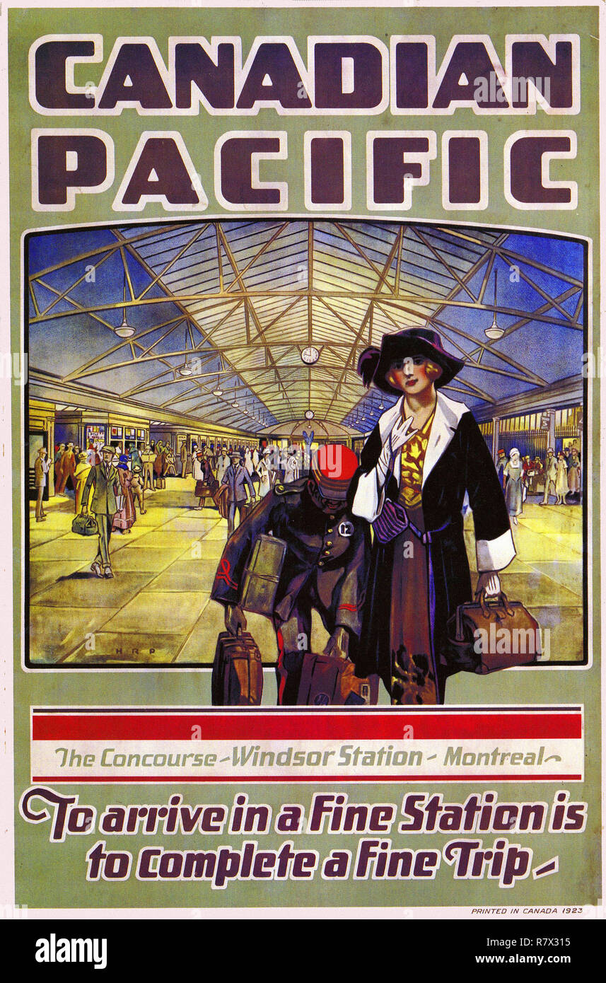 Chemin de fer canadien pacifique vintage art Banque de photographies et ...