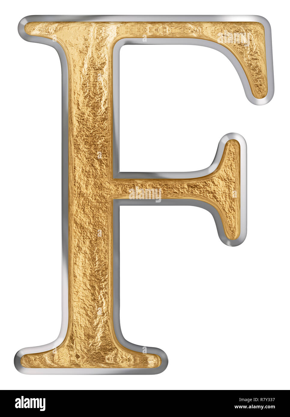 Lettre majuscule F, isolé sur blanc, 3D render Photo Stock - Alamy