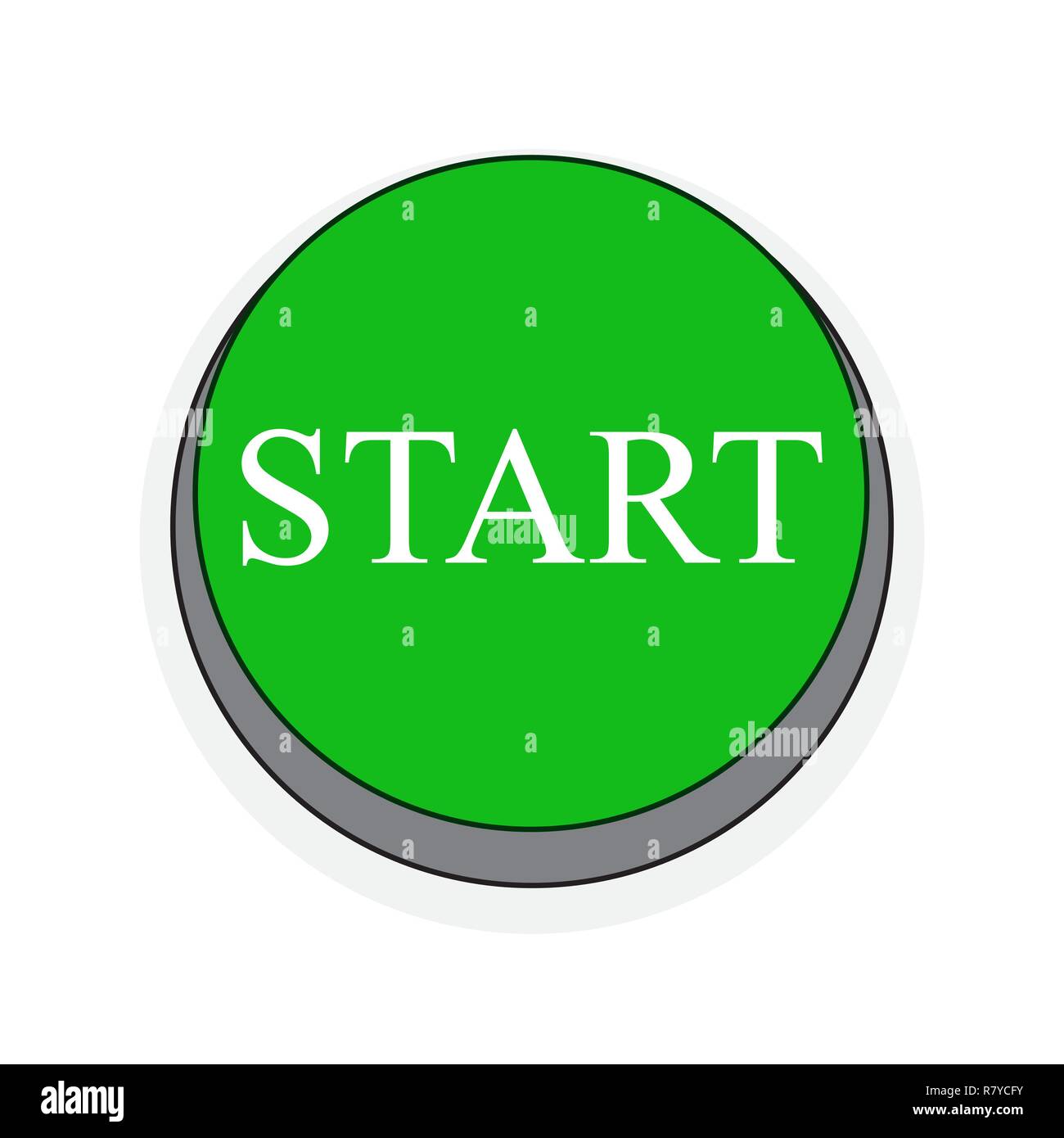 Green start button Banque de photographies et d’images à haute ...