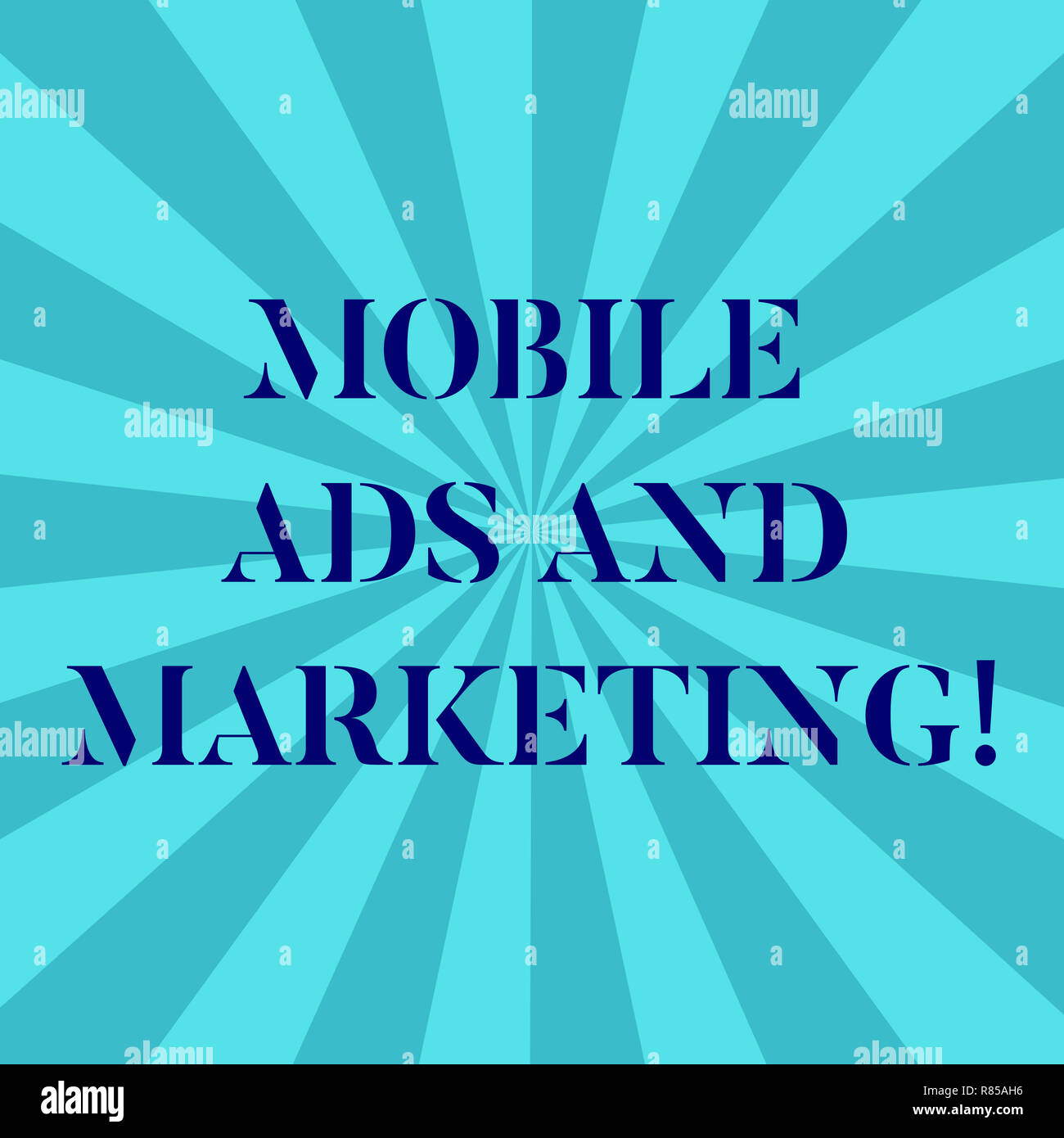 L'écriture de texte Word Mobile Ads et le marketing. Concept d'affaires ...