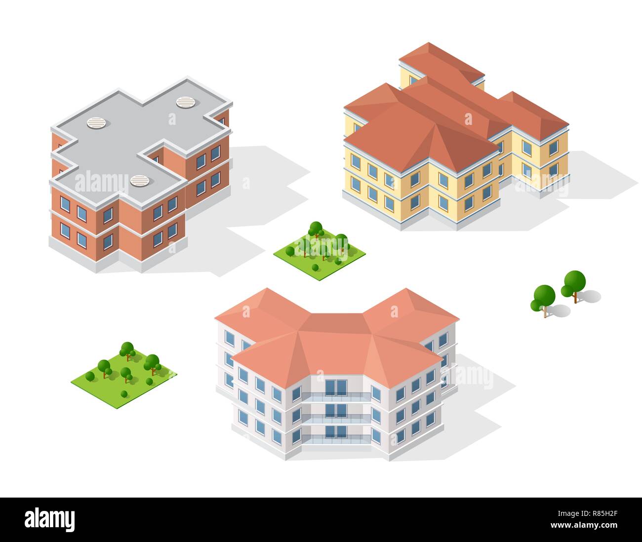 Plan de ville dessin dessin animé Banque d'images détourées - Alamy