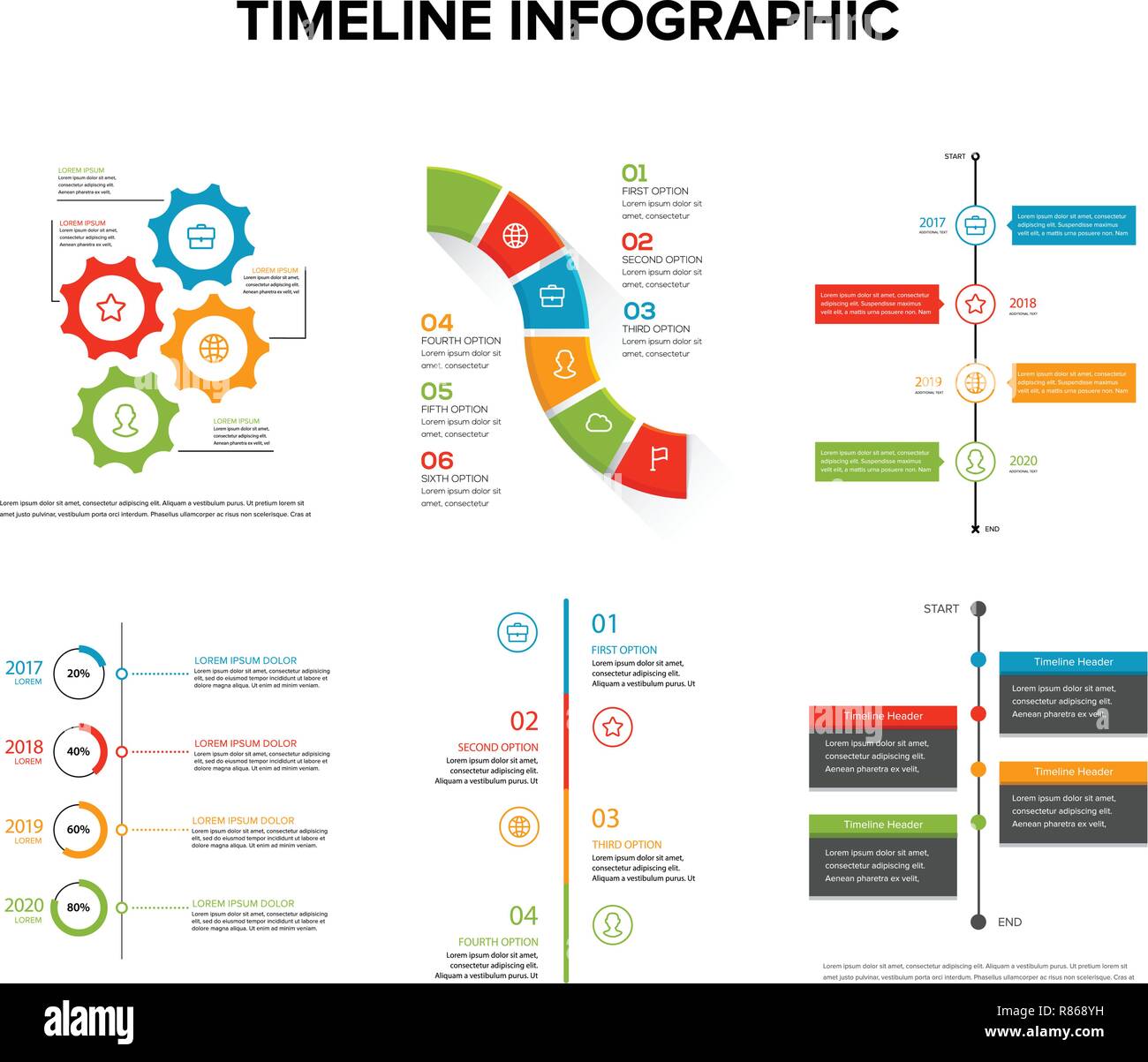 Design Infographie chronologie définie avec télévision style , le flux ...