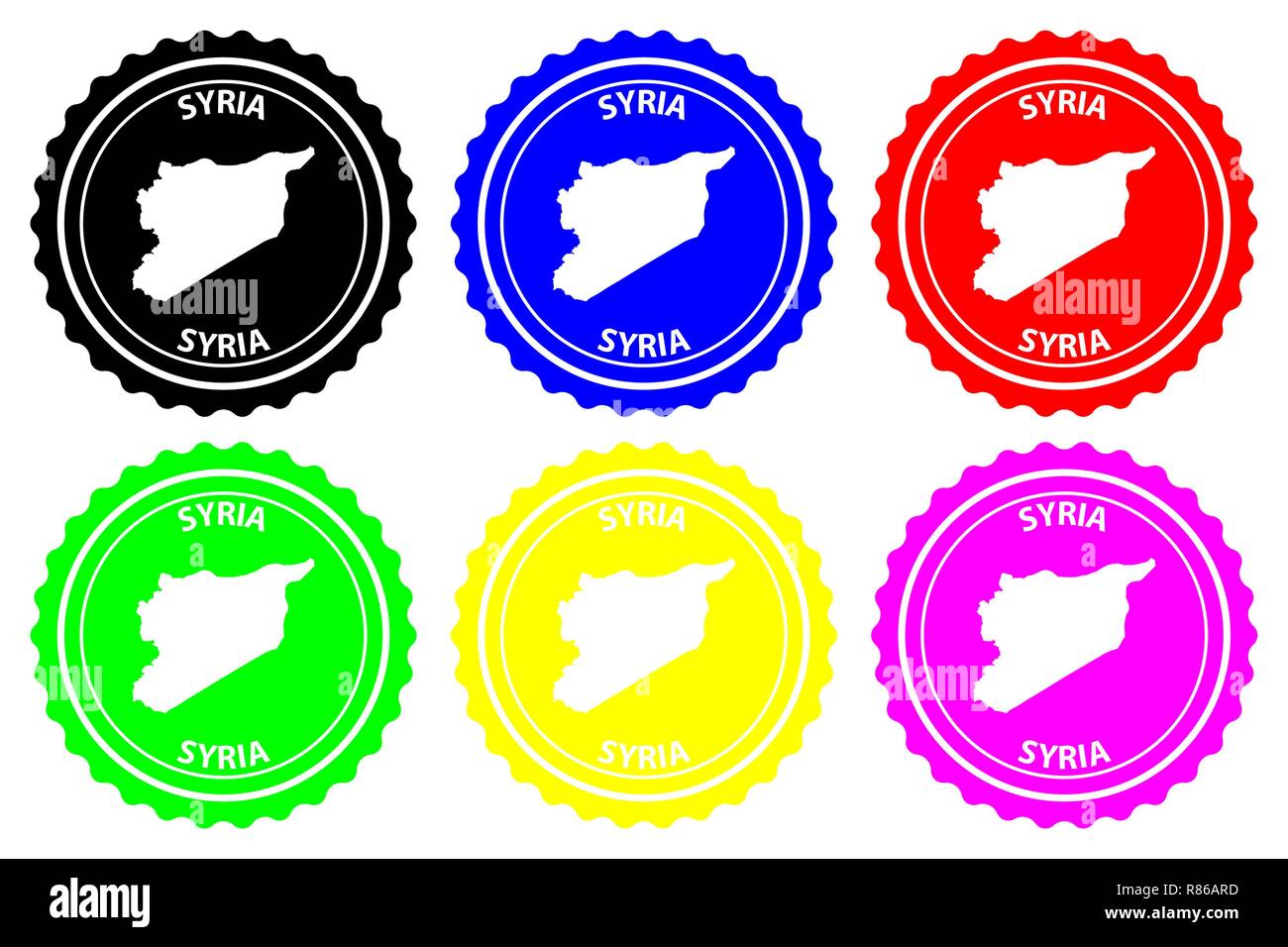 Syrian postage stamp Banque d'images vectorielles - Alamy