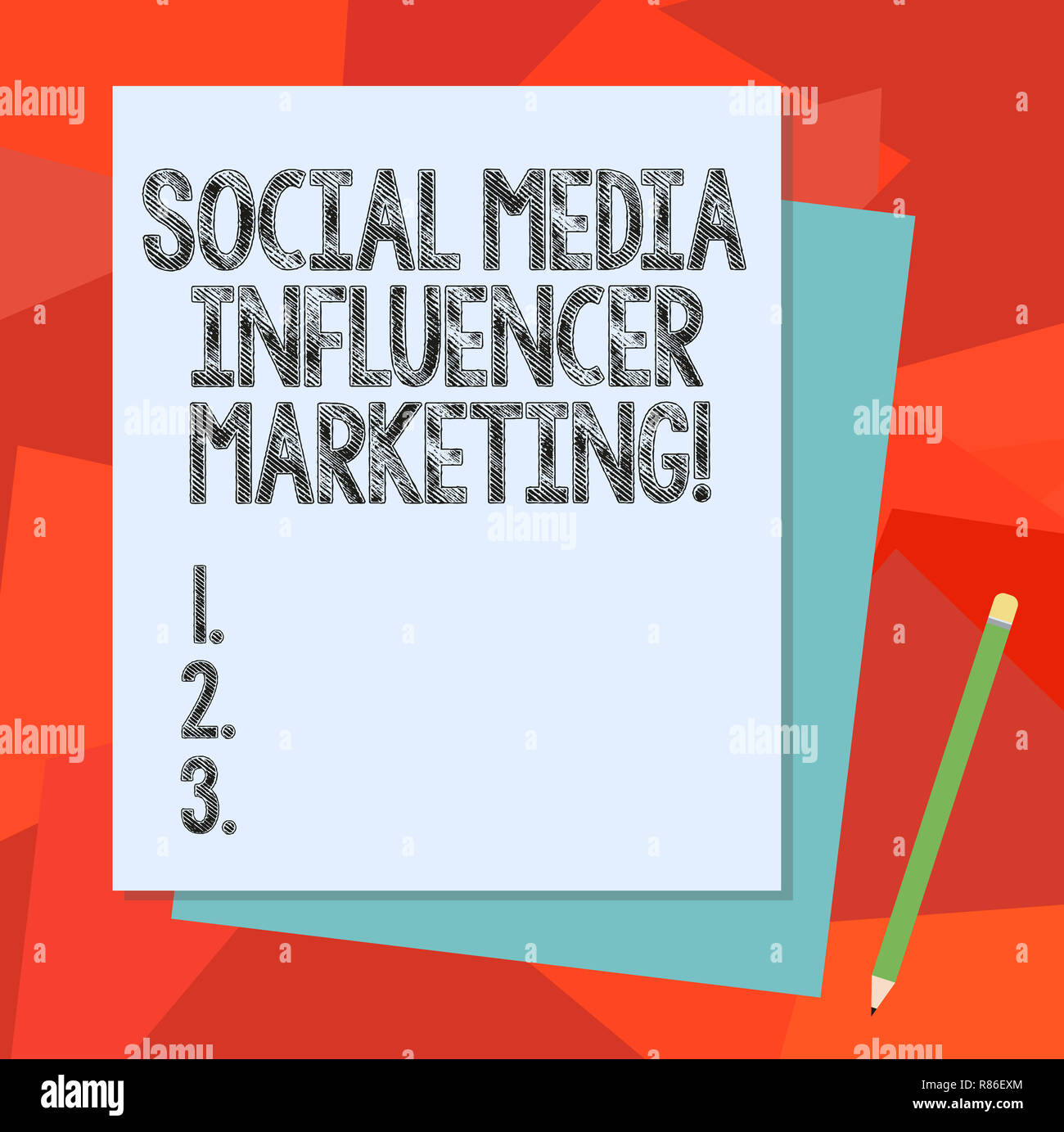 Texte visible de l'influence des médias sociaux marketing. Photo ...