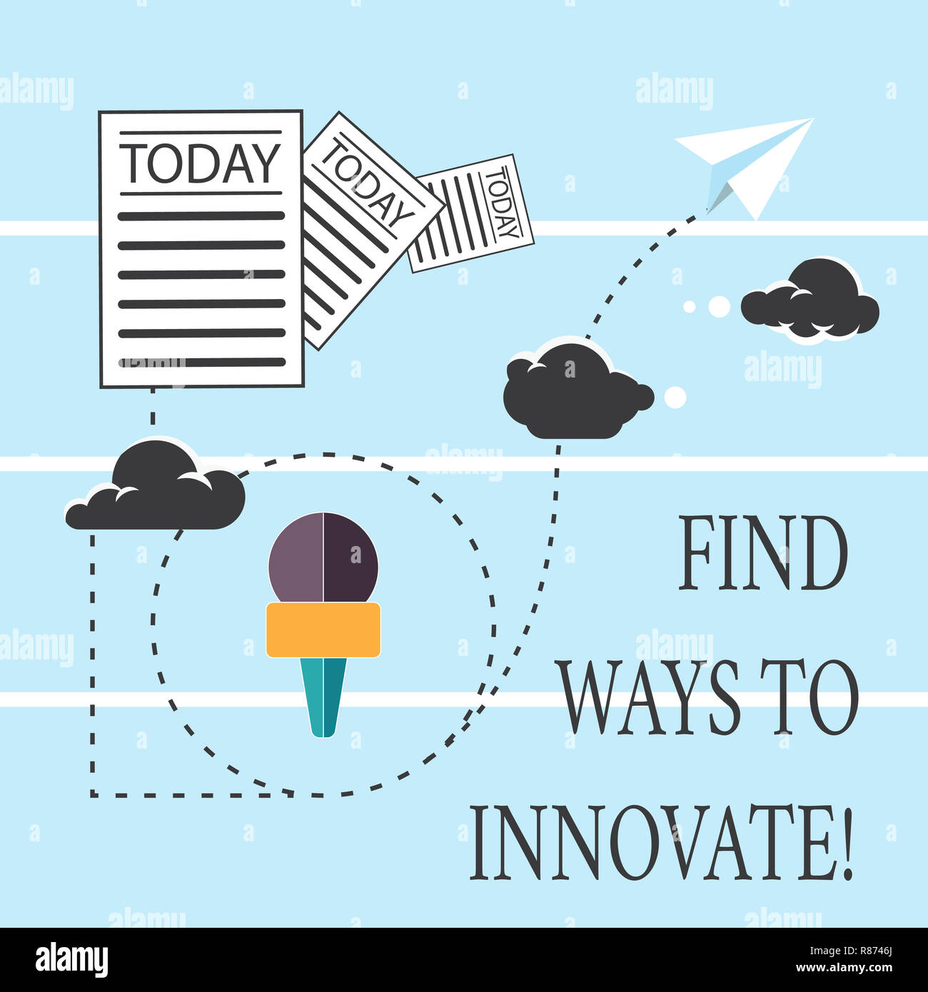 Texte visible de trouver des façons d'innover. Photo conceptuelle ont ...
