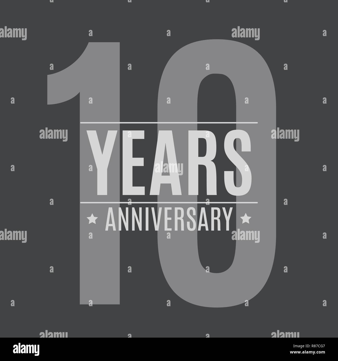 Logo modèle de 10 ans anniversaire EPS10 Vector Illustration Image ...