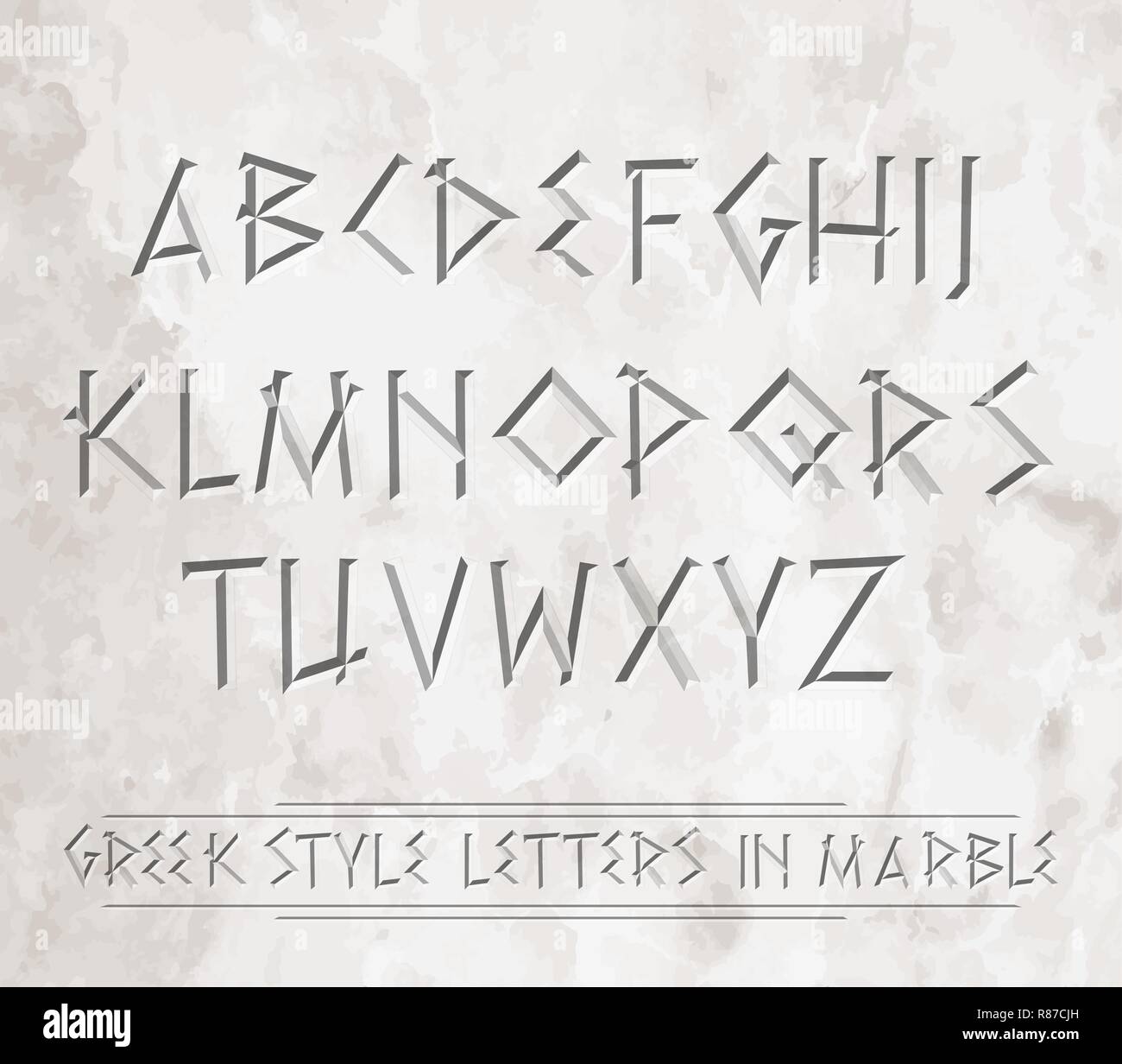 Ancient greek alphabet Banque de photographies et d’images à haute ...