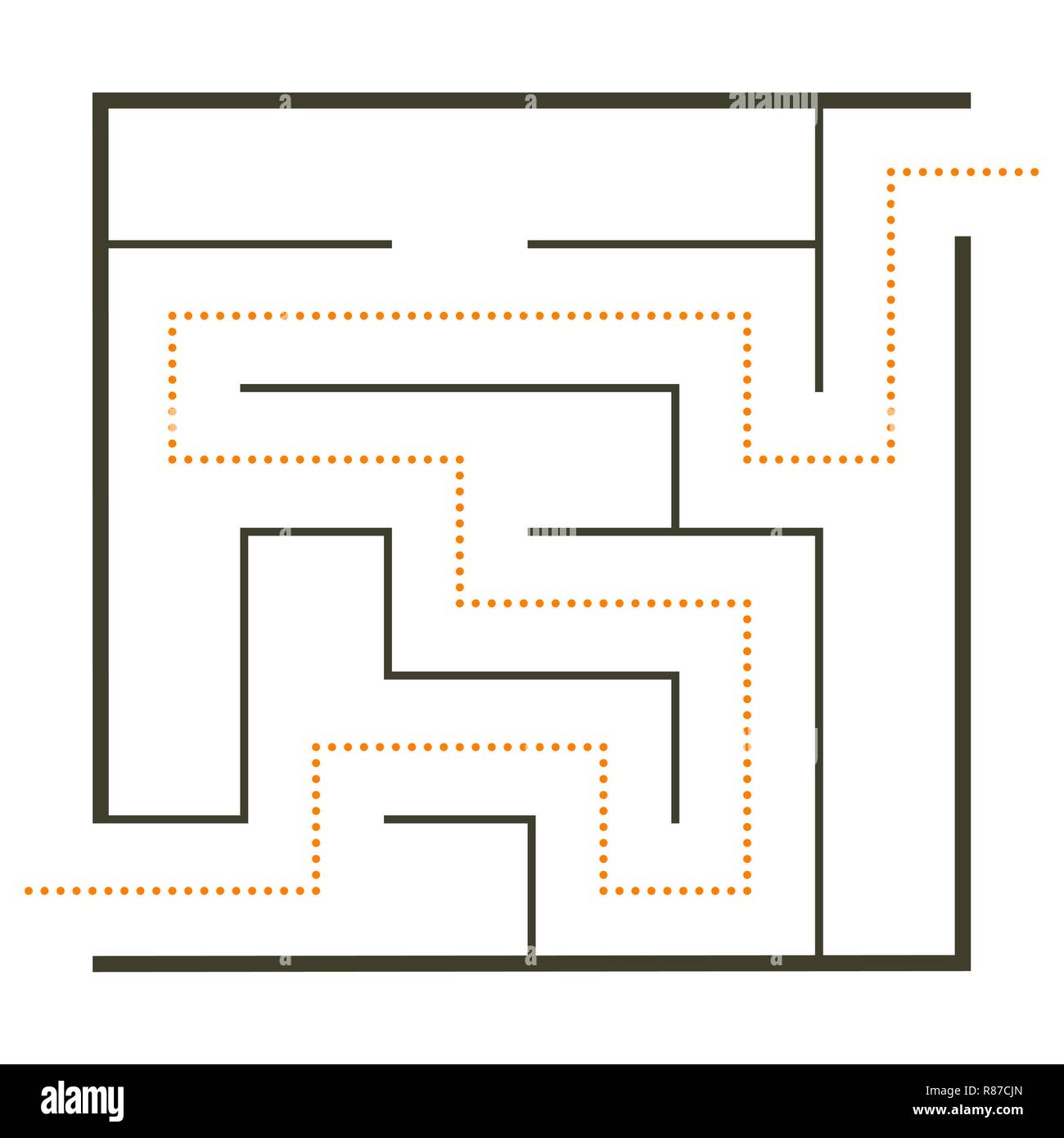 Labyrinthe simple Banque d'images vectorielles - Alamy