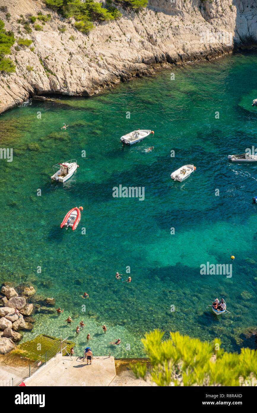 France, Bouches du Rhône, Marseille, la côte bleue, la calanque de la ...