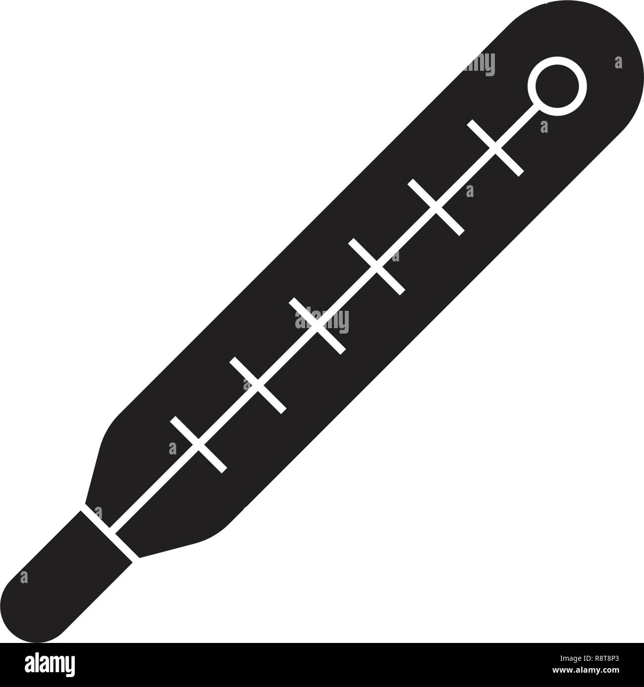 La température du corps humain vecteur icône noire concept. La ...