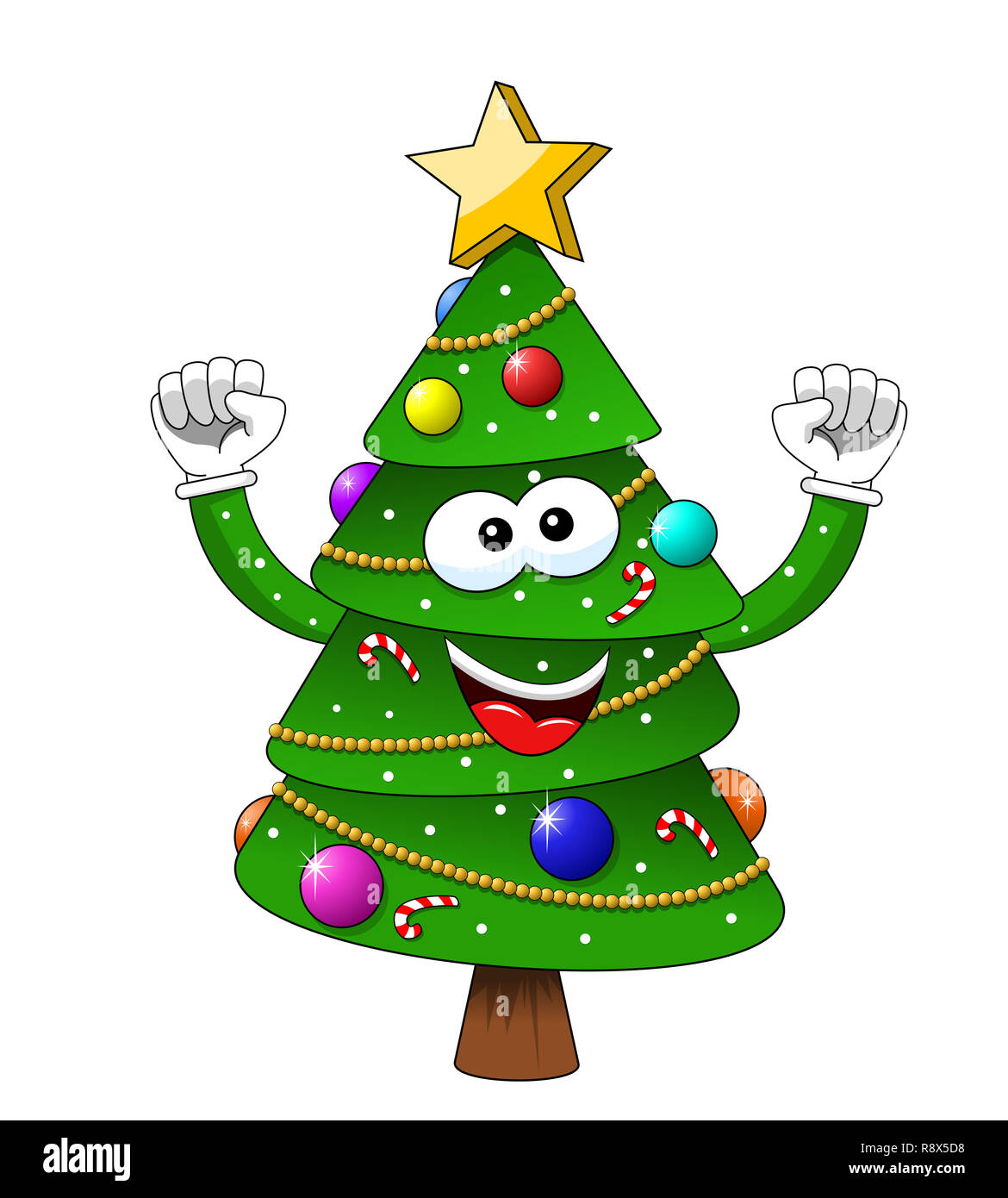 Sapin de noel dessin animé Banque de photographies et d’images à haute ...
