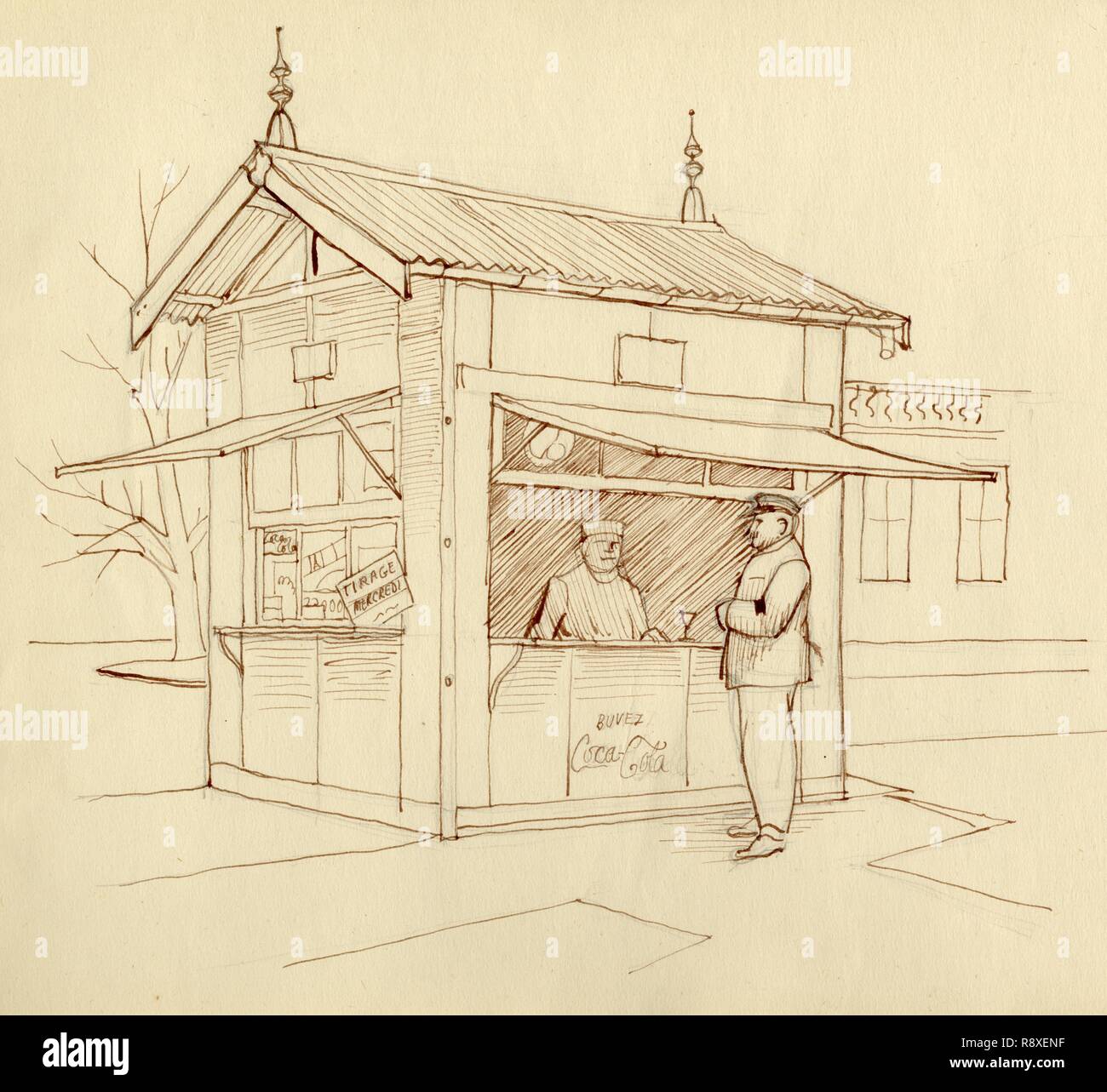 Paris 1950s street scene people Banque de photographies et d’images à ...