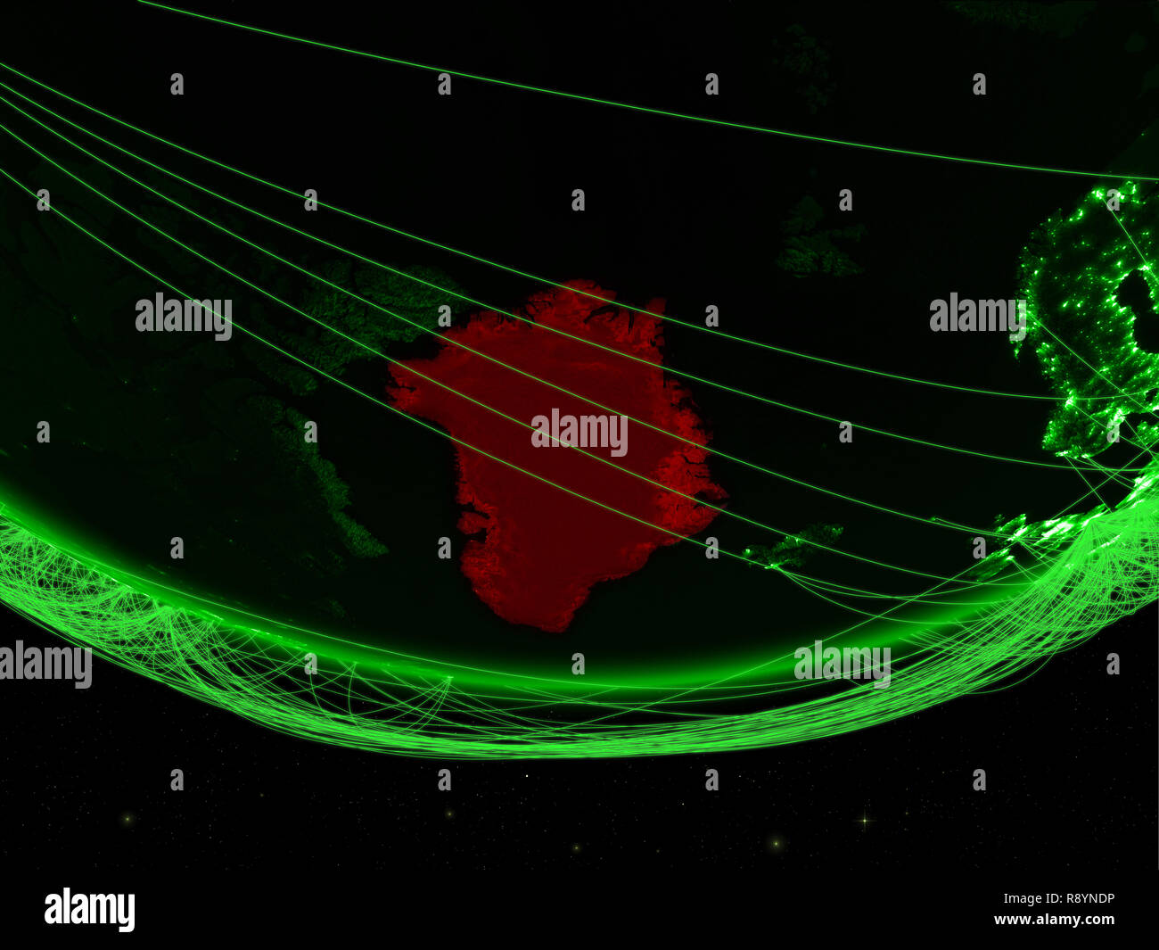 Le Groenland le modèle écologique de la planète Terre avec réseau ...