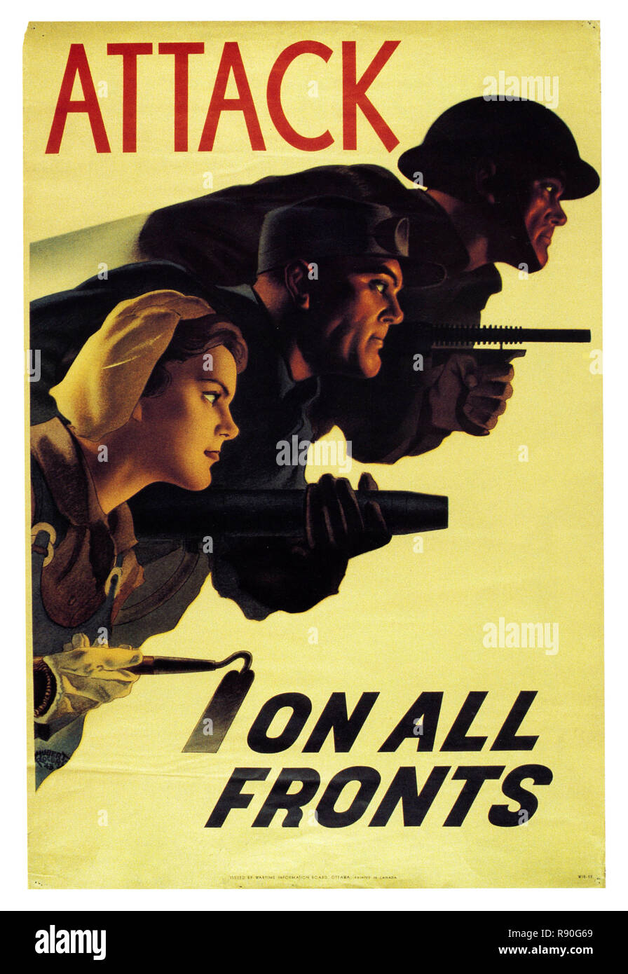 Affiche de propagande canadienne Banque d'images détourées - Alamy