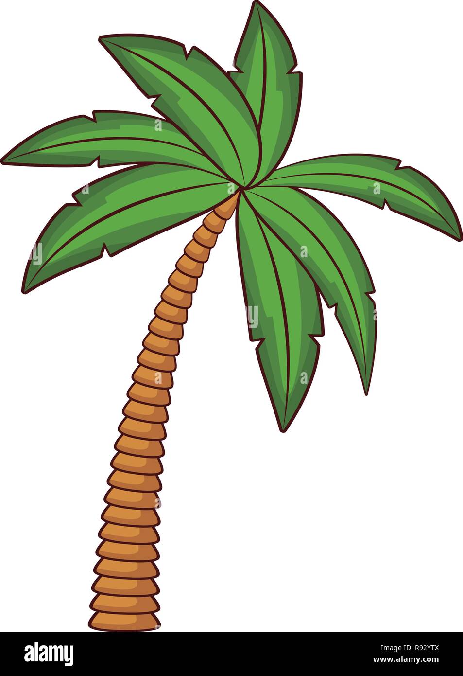 Palmier cartoon noir et blanc Image Vectorielle Stock - Alamy