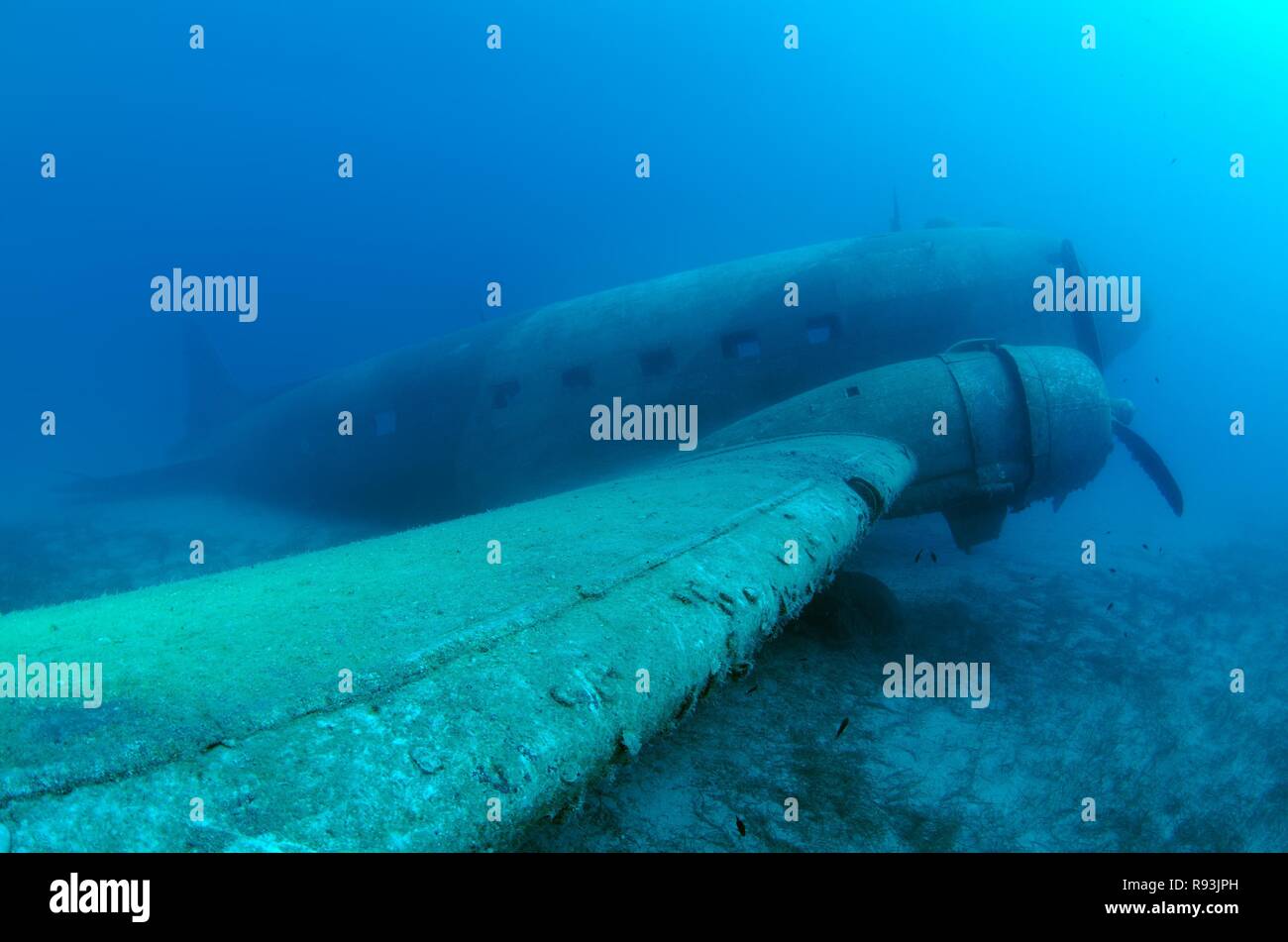 Épave d'avion Douglas DC-3 'dakota', Mer Méditerranée, Kas, Kaş ...