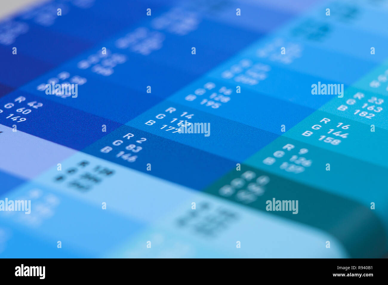 Color chart wallpaper Banque de photographies et d’images à haute ...