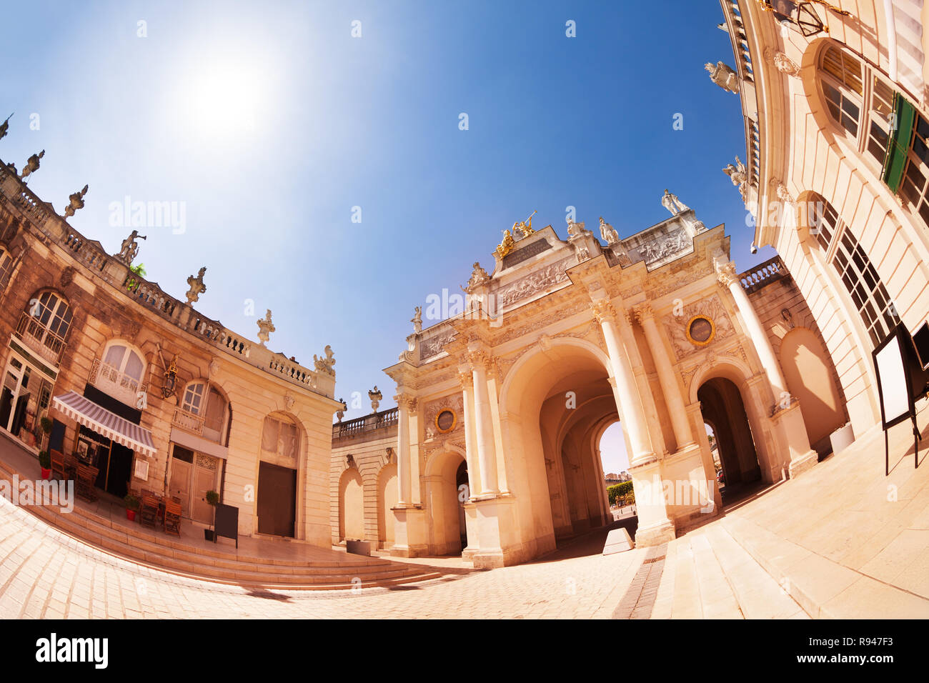Nancy, la capitale du nord-est du département français de la Meurthe-et ...