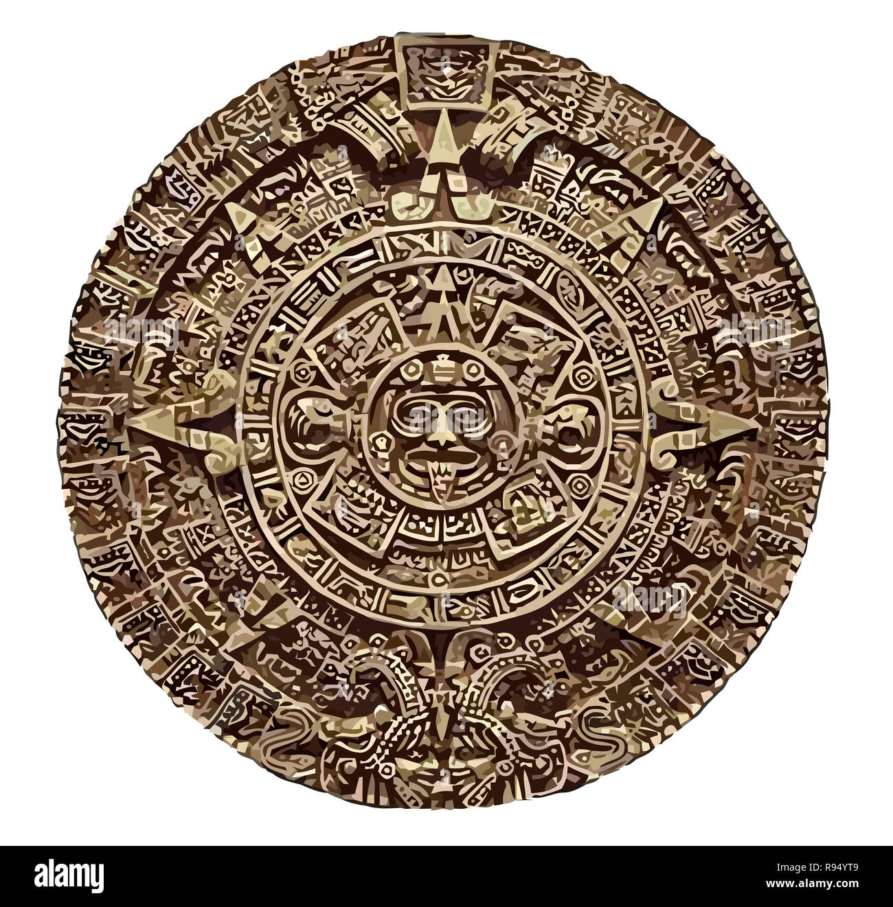La civilisation maya calendrier aztèque tribal rock ancienne astronomie ...