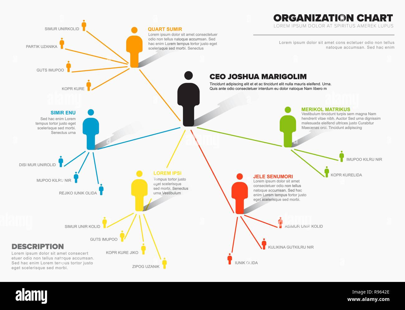 L'organisation de l'entreprise schéma de hiérarchie minimaliste modèle ...