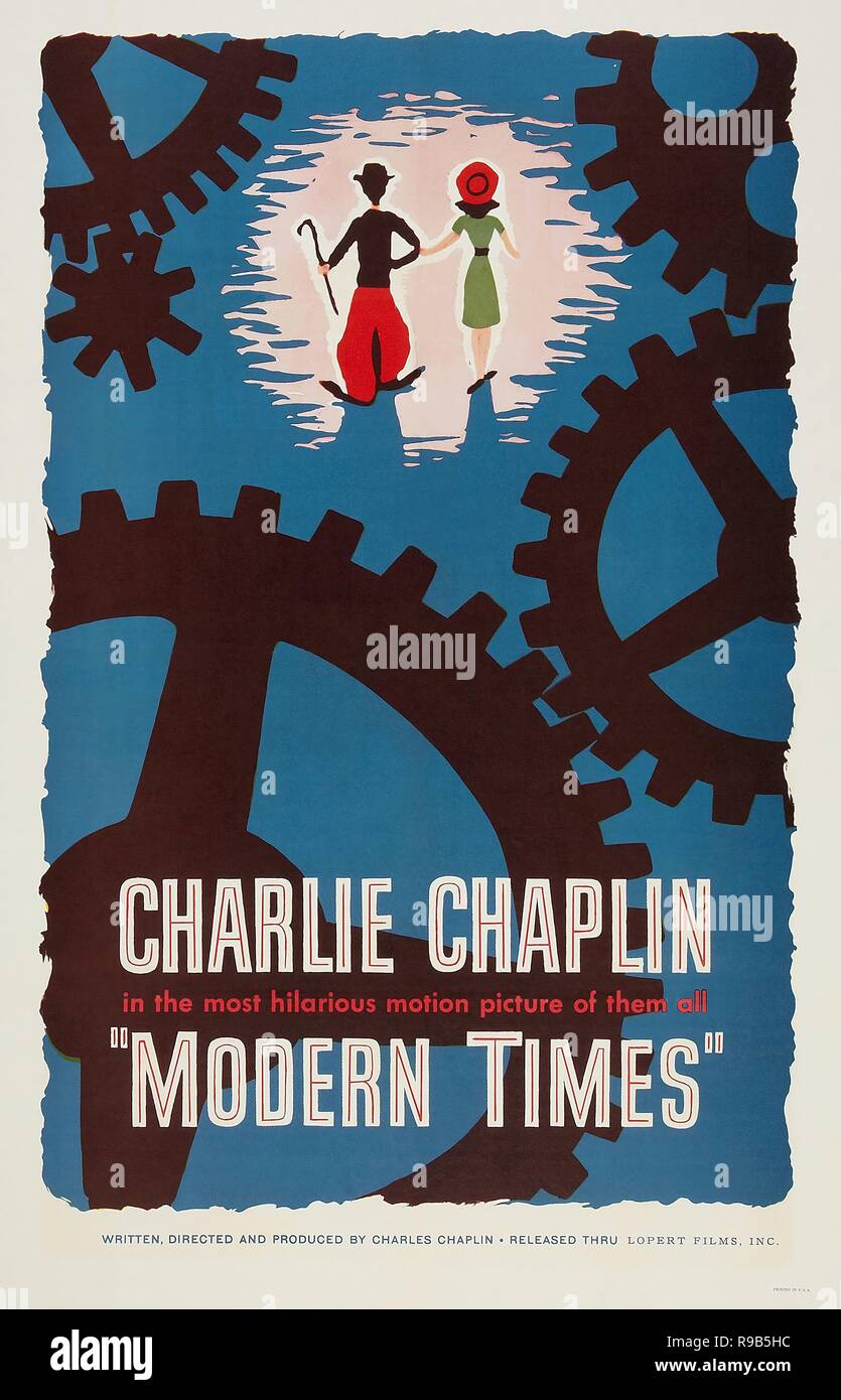 Charlie chaplin modern times poster Banque de photographies et d’images ...