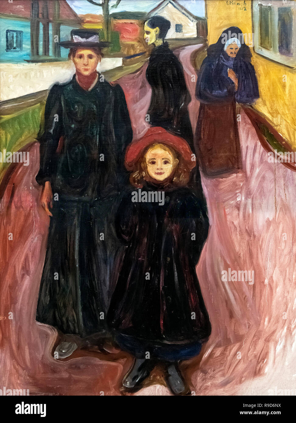 Quatre étapes de la vie d'Edvard Munch (1863-1944), huile sur toile ...